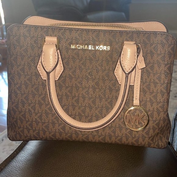 MICHAEL Michael Kors | Bags | Camille Small Logo And Leather Satchel ...